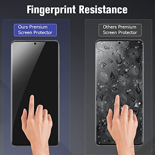 [2+2 Pack] Galaxy S20 Ultra Screen Protector with Camera Lens Protector, 9H Hardness Tempered Glass Ultrasonic Fingerprint Support 3D Curved No Bubbles for Samsung Galaxy S20 Ultra 5G 6.9 Inch