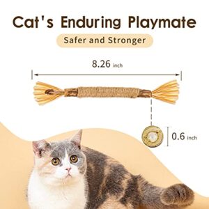 Luystoka 3PCS Silvervine Matatabi Catnip Sticks Natural Cat Chew Sticks, Cat Dental Toy, Catmint Blend Sticks, Teeth Cleaning, Interactive for Kitty, Kittens