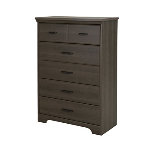 South Shore Versa 5-Drawer Chest Dresser, Gray Maple