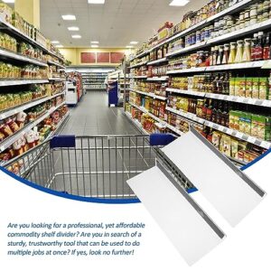 Baluue Plastic Shelf Divider - 6pcs PVC Dividers Baffle with Thicken Plastic Clapboard Shelving Splitter for Cabinet Supermarket Vertical Organize