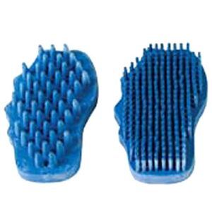 hilason set of 2 horse cleaner and groomer brush blue