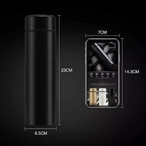 500ml Vacuum Thermos Stainless Steel Smart Water Bottle With LED DisplaY (sliver)