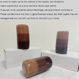 Cafemoon Scented Pillar Candles, Set of 3 Slightly Distorted Pillar Candles