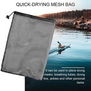 Mesh Stuff Sack Durable Nylon Mesh Drawstring Laundry Rinsing Swimming Camping Outdoor Toys Tool Bag Beach V4U9 Travel Bags