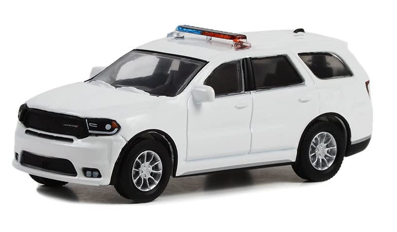 Greenlight 43003-L Hot Pursuit - 2022 Dodge Durango Pursuit Police- White with Light Bar & Push Bar (Hobby Exclusive) 1:64 Scale Diecast