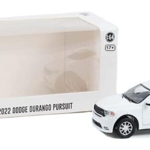 Greenlight 43003-N Hot Pursuit - 2022 Dodge Durango Pursuit Police- White 1:64 Scale Diecast