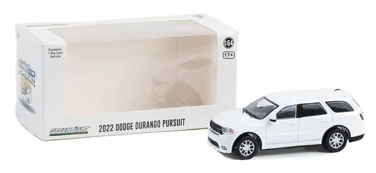 Greenlight 43003-N Hot Pursuit - 2022 Dodge Durango Pursuit Police- White 1:64 Scale Diecast