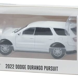 Greenlight 43003-N Hot Pursuit - 2022 Dodge Durango Pursuit Police- White 1:64 Scale Diecast