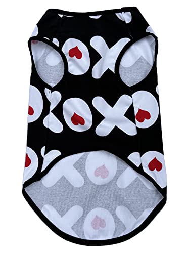 XO Love Hugs Dog Shirt Dog T-Shirts 100% Cotton Pet Clothes X-Large 20" Back Length