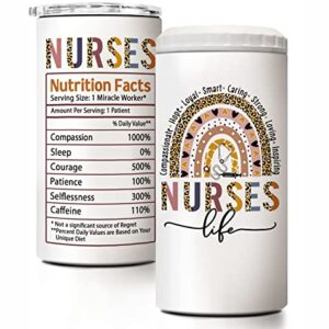 Nurse Gifts for Women, Gifts for Nurses Women - Nurse Accessories For Work - Nurse Gifts for Birthday, Nurses Week, Appreciation Week, Graduation - Nurse Present, Nurse Tumbler Can Cooler 16 Oz