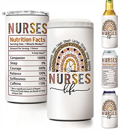 Nurse Gifts for Women, Gifts for Nurses Women - Nurse Accessories For Work - Nurse Gifts for Birthday, Nurses Week, Appreciation Week, Graduation - Nurse Present, Nurse Tumbler Can Cooler 16 Oz