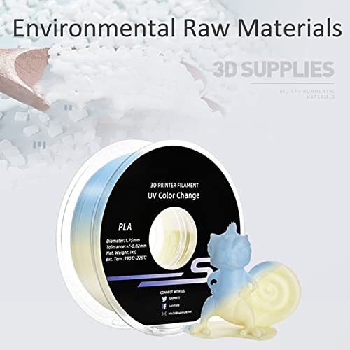 AVOMEB 3D Printer Filament, 1.75mm PLA Glow in The Dark Luminous Filament, Two-Color, Dimensional Accuracy +/- 0.02mm, 1kg Spool (2.2lbs)