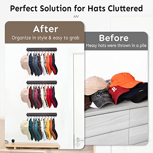 FANGSUN Wooden Hat Rack +Wooden Riser