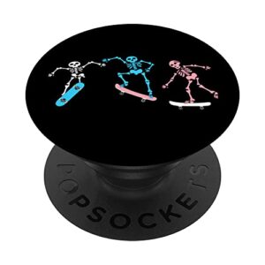 trans transgender lgbtq gay pride skeleton skateboarding popsockets swappable popgrip