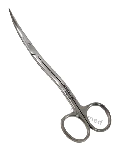 1 EA Professional Large Double-Curved Machine Embroidery Scissors - 6" Double curved bent handle -Stainless Steel Embroidery Scissors Supplies