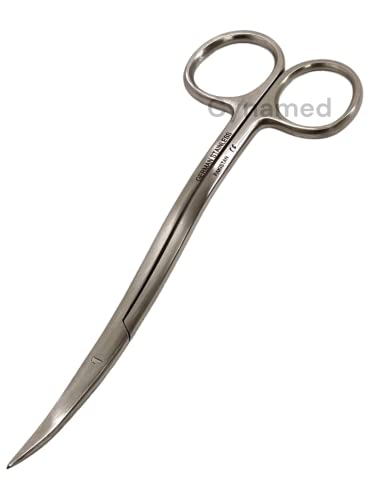 1 EA Professional Large Double-Curved Machine Embroidery Scissors - 6" Double curved bent handle -Stainless Steel Embroidery Scissors Supplies