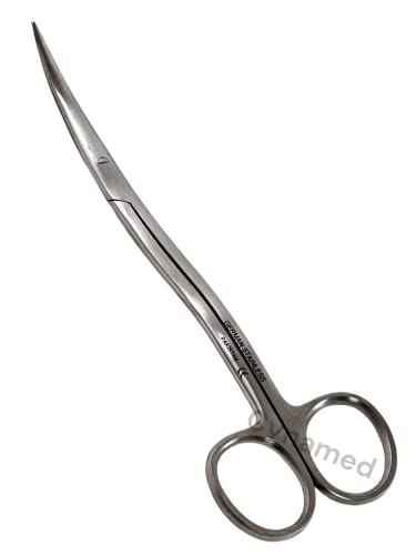 1 EA Professional Large Double-Curved Machine Embroidery Scissors - 6" Double curved bent handle -Stainless Steel Embroidery Scissors Supplies