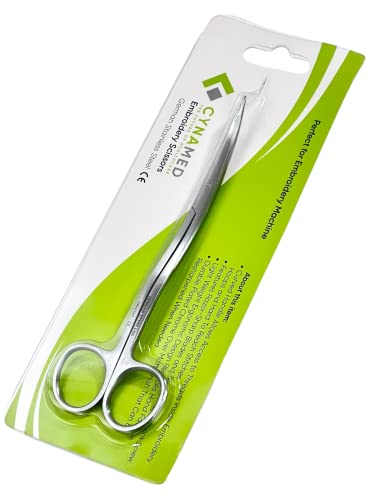 1 EA Professional Large Double-Curved Machine Embroidery Scissors - 6" Double curved bent handle -Stainless Steel Embroidery Scissors Supplies