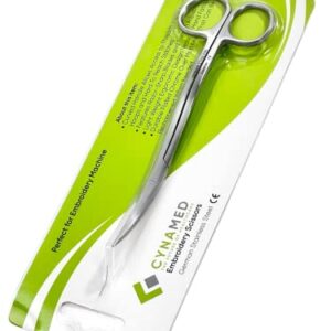 1 EA Professional Large Double-Curved Machine Embroidery Scissors - 6" Double curved bent handle -Stainless Steel Embroidery Scissors Supplies