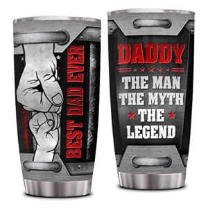 oldchi 20oz tumbler gifts for dad, unique gifts for men, husband, woman, coffee gifts for dad, gift from kids son daughter wife for fathers day, birthday, anniversary, best dad ever