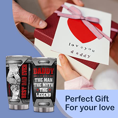 OLDCHI 20oz Tumbler Gifts for Dad, Unique Gifts for Men, Husband, Woman, Coffee Gifts for Dad, Gift From Kids Son Daughter Wife for Fathers Day, Birthday, Anniversary, Best Dad Ever