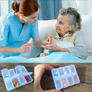 Clear Weekly Pill Case Pill Storage Box Transparent Travel Pill Organizer Food Grade PP Material Convenient to Carry (1)