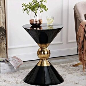 DLOETT Style Living Room Side Tables Gold Tea-Table Sofa End-Table White and Black Side Coffee Table (Color : D)