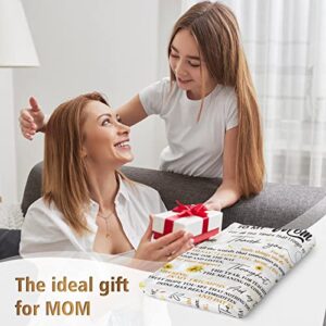 BeneCharm Gifts for Mom, Mom Birthday Gifts Blanket from Daughter Son 60"x50" - to My Mom Soft Cozy Throw Blanket for Thanksgiving, Christmas