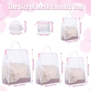 6 Pieces Mesh Laundry Bags Mesh Wash Bags with Bra Washing Bags for Laundry Lingerie Bags for Washing Delicates Bag for Washing Machine Laundry Mesh Bag for Blouse Garment Hosiery Sock Underwear