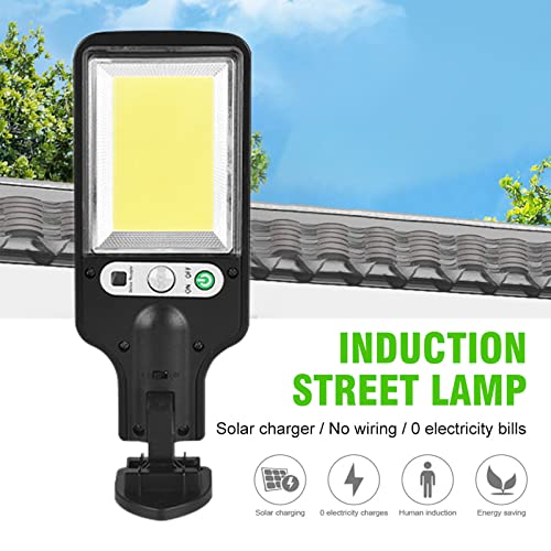 3 Modes IP65 Waterproof Durable Outdoor Solar Powered Street Lights Dusk to Dawning with Motion Sensor LED Floods Light for Yards, Farms,Parking Lot, Drive-Way (A)