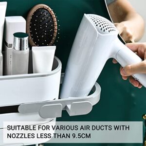 Hair Dryer Holder Wall Mounted - Blow Dryer Organizer for Bathroom, Towel Toothbrush Toothpaste Comb Blow Dryer Holder Organizer Storage Hanging Shelf Rack Stand, for Bathroom