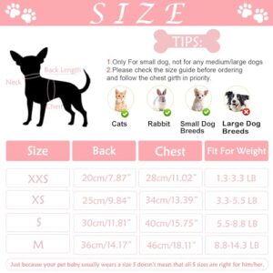 Dog Hoodie Dress Winter Dog Sweaters for Small Dogs Girl Cold Weather Warm Puppy Dresses Pink Plaid Pet Clothes Outfits for Chihuahua Yorkie Teacup Cat Skirt Coat Apparel Clothing (Small, Pink)