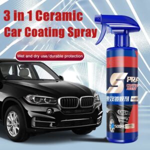 WAGLOS 3 in 1 Ceramic Car Coating Spray, High Protection Quick Car Coating Spray,Ceramic car Wax Polish Spray, Quick Detail Spray for Cars