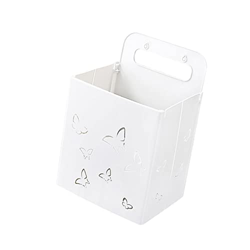 Cabilock Clothes Hamper for Cloth White Bedroom Household Mount Laundry Bag Baskets Foldable Organizer Wall Storage Plastic Multi-Function Hanging Collapsible Sorter Home Organization