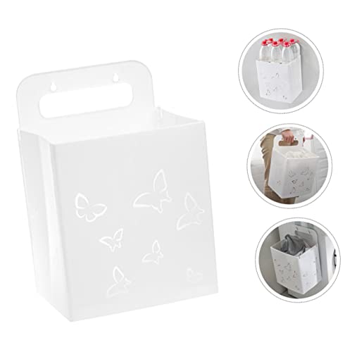 Cabilock Clothes Hamper for Cloth White Bedroom Household Mount Laundry Bag Baskets Foldable Organizer Wall Storage Plastic Multi-Function Hanging Collapsible Sorter Home Organization