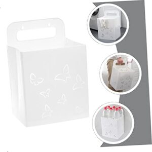 Cabilock Clothes Hamper for Cloth White Bedroom Household Mount Laundry Bag Baskets Foldable Organizer Wall Storage Plastic Multi-Function Hanging Collapsible Sorter Home Organization