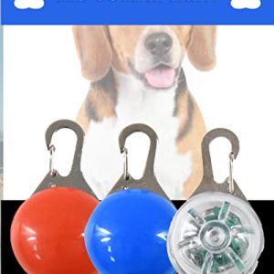 JayJos clip-on pet safety light, LED glow in the dark lights for your pet, weather resistant safety flashing lights for dogs, cats ,night walking, campers and bicycling Gifts For Pets, Keychain Light Blue