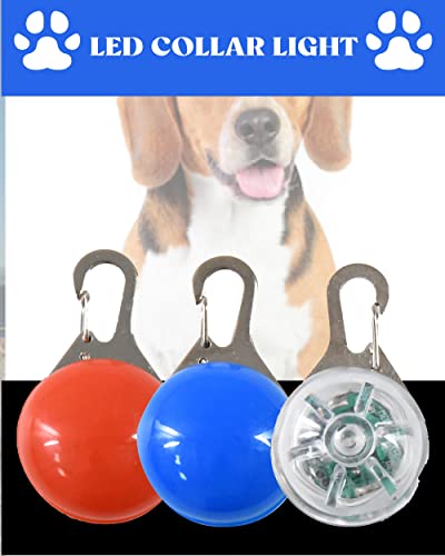 JayJos clip-on pet safety light, LED glow in the dark lights for your pet, weather resistant safety flashing lights for dogs, cats ,night walking, campers and bicycling Gifts For Pets, Keychain Light Blue