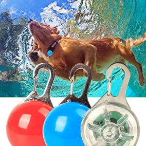 JayJos clip-on pet safety light, LED glow in the dark lights for your pet, weather resistant safety flashing lights for dogs, cats ,night walking, campers and bicycling Gifts For Pets, Keychain Light Blue