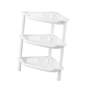 stobaza 3 shelf layer stand home plastic shelves corner storage kitchenwhite basket organizer small household desk bathroom for rack