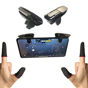 TEKTURN Mobile Auto Trigger Joystick with 2-Pairs of Premium Finger Sleeves for Gaming