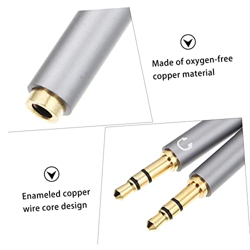 ULDIGI USB 3 pcs Y for Stereo One Male Adapter Splitter Converter Jack Mic Two Convertor Smartphone in Cable Headphone Audio Head to Female Headphone Extension Cable USB Cable