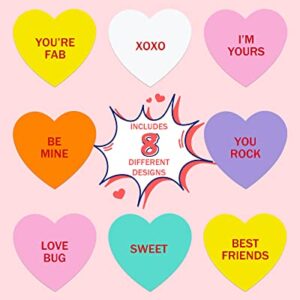 500 PCS Heart Stickers for Kids, Valentines Day Stickers Love Decorative Red Heart Stickers Labels for Teachers Classrooms Accessories Cards Envelopes Boxes