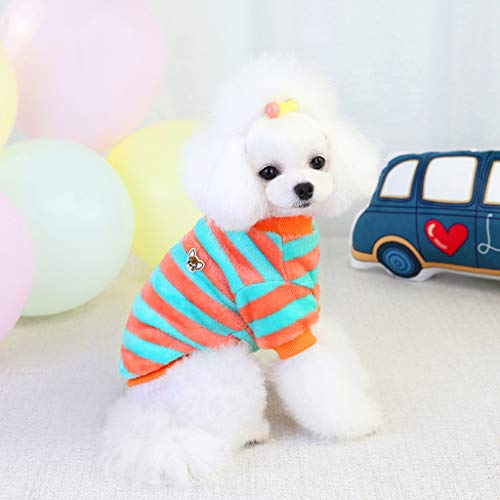 HonpraD Sweaters for Dogs Large Female Pet Clothes Rainbow Fleece Warm Autumn and Winter Medium Size Dog Clothes for Boy