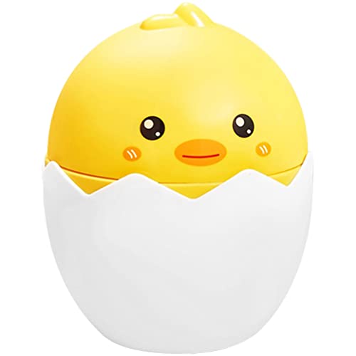 Cabilock Easter Chick Garbage can Mini Trash Can with Lid Desktop Easter Chick Shaped Waste Basket Mini Garbage Can Kawaii Trash Bins for Home Desk Car Office Kitchen