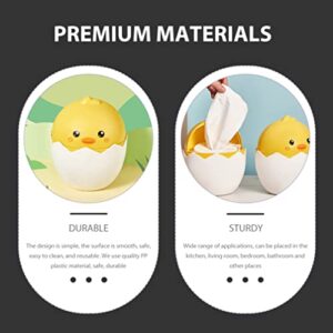 Cabilock Easter Chick Garbage can Mini Trash Can with Lid Desktop Easter Chick Shaped Waste Basket Mini Garbage Can Kawaii Trash Bins for Home Desk Car Office Kitchen