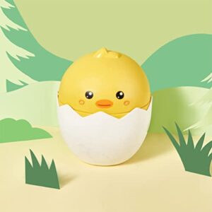 Cabilock Easter Chick Garbage can Mini Trash Can with Lid Desktop Easter Chick Shaped Waste Basket Mini Garbage Can Kawaii Trash Bins for Home Desk Car Office Kitchen