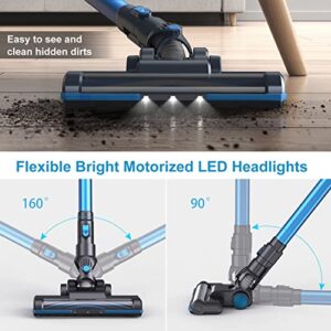 Lubluelu Cordless Vacuum Cleaner,6 in 1 Lightweight Stick Vacuum Cleane with 40 min Long Runtime Detachable Battery,Powerful Stick Vacuum for Hard Floor Low-Pile Carpet Car Pet Hair