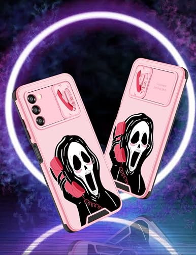 Goocrux for Samsung Galaxy A03S Case Skeleton for Women Girls Cute Skull Girly Phone Cover Gothic Design Aesthetic with Slide Camera Cover Funny Cool Cases for Galaxy A03S 5G 6.5''