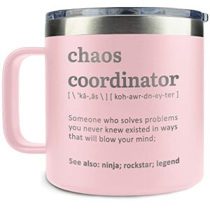 gifts for women - boss lady gifts for women, her, coworker, manager, teacher, boss - chaos coordinator gifts, thank you gifts for women - birthday christmas gifts for women, boss day gifts - 14 oz mug